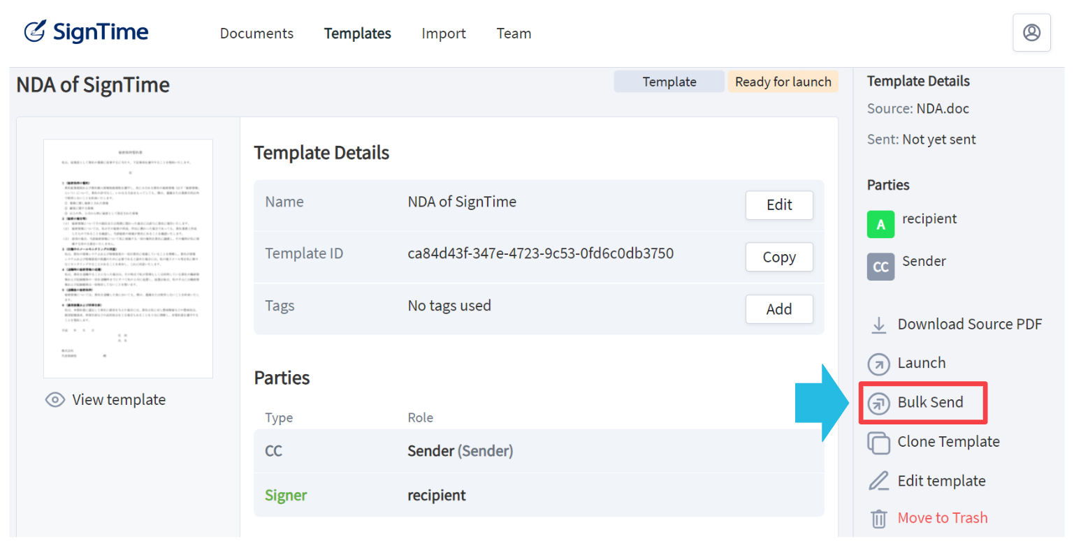 How To Bulk Send Documents Using A Csv File Signtime Help Center