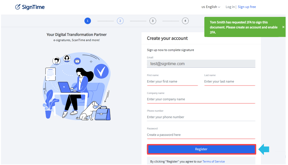 For Signers : How to Sign Documents with Two-Factor Authentication Required – SignTime Help Center