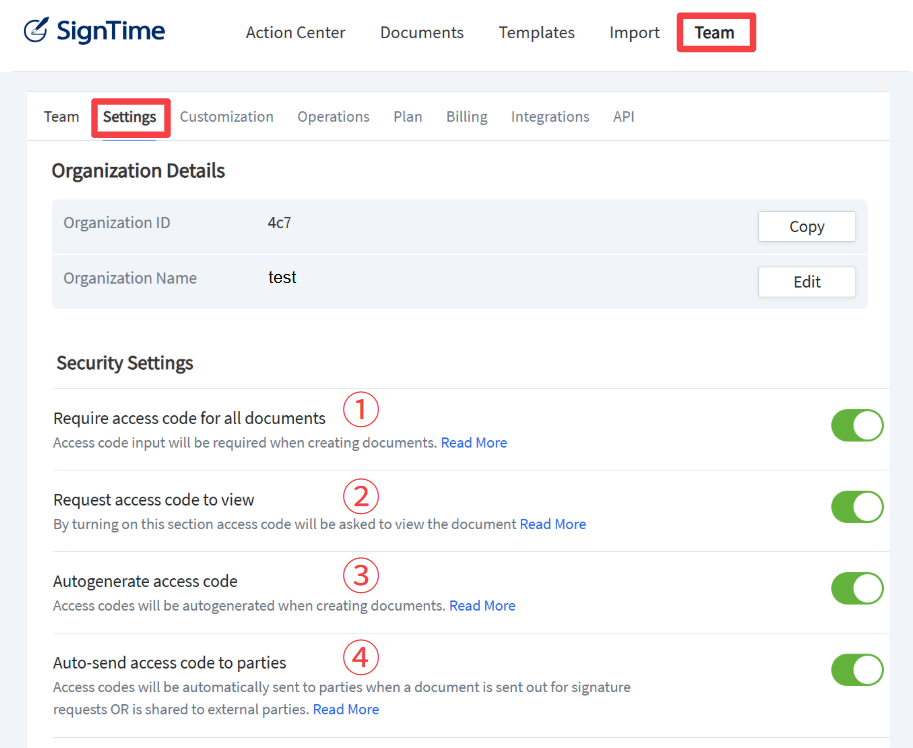 How to Configure Access Codes at the Group Level – SignTime Help Center
